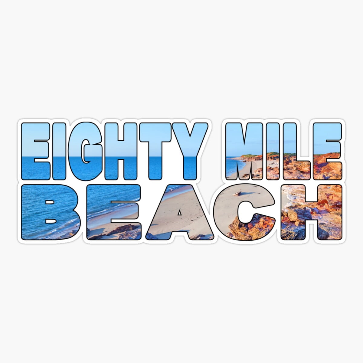 Stickly Eighty Mile Beach - Western Australia Afternoon Light Sticker ...