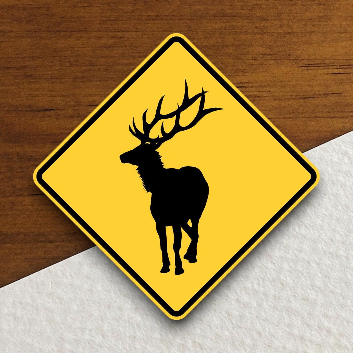 Stickly Elk Sticker, Animal Road Sign Stickers, Traffic Sticker, Road ...