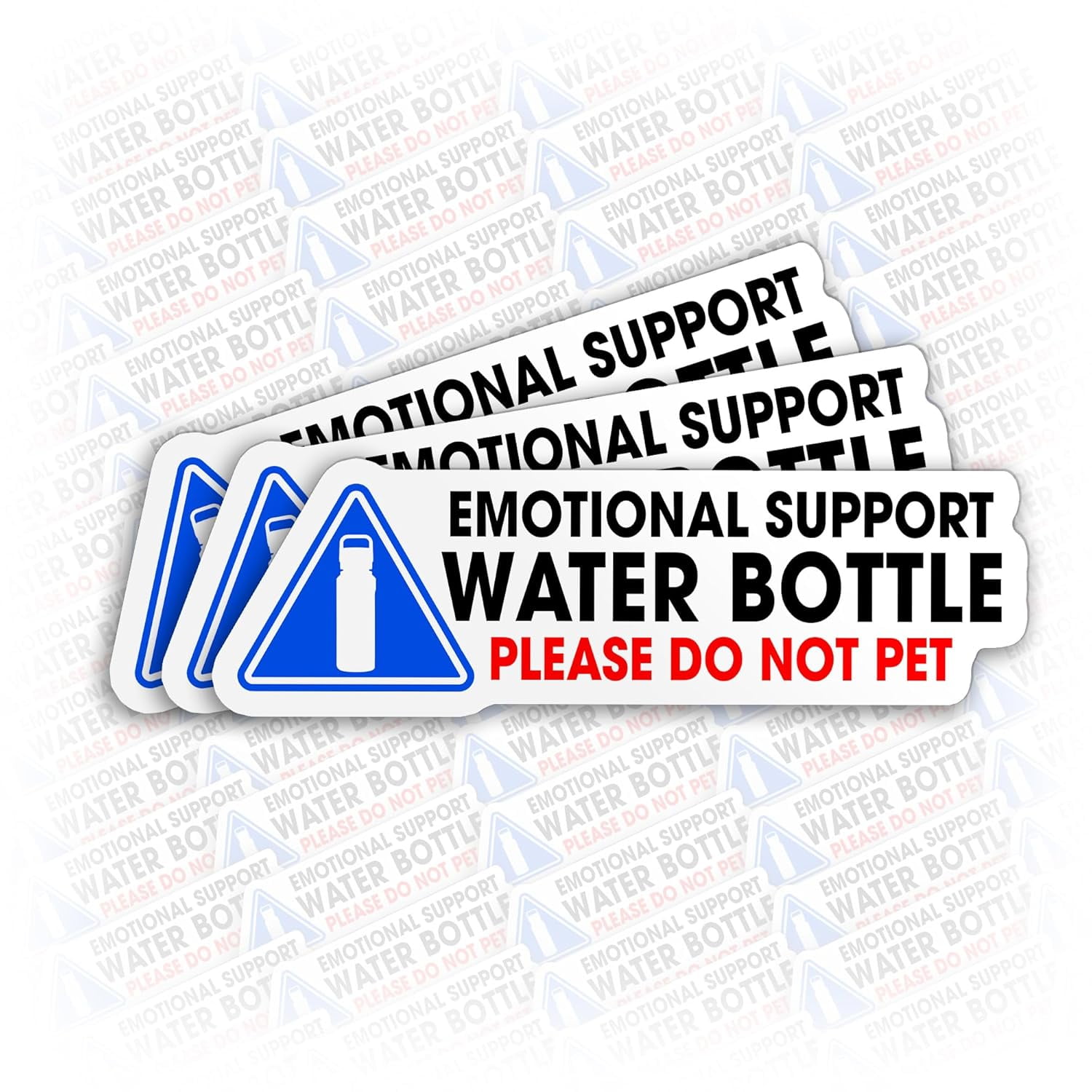 Stickly Emotional Support Water Bottle Please Do Not Pet Sticker Funny ...