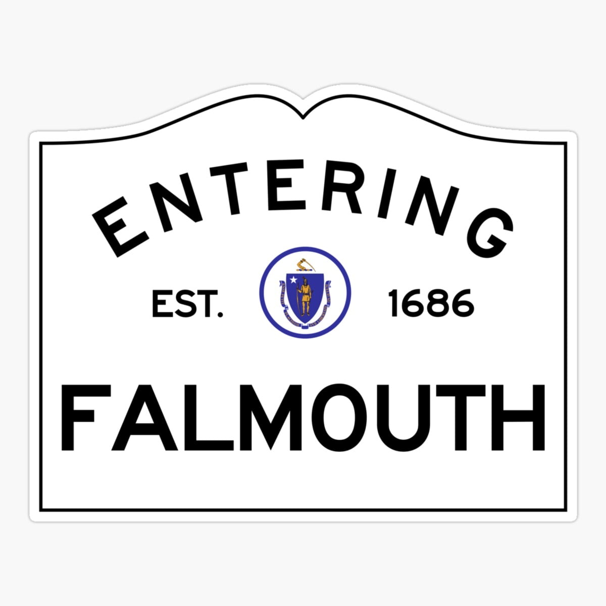 Stickly Entering Falmouth - Commonwealth Omassachusetts Road Sign ...