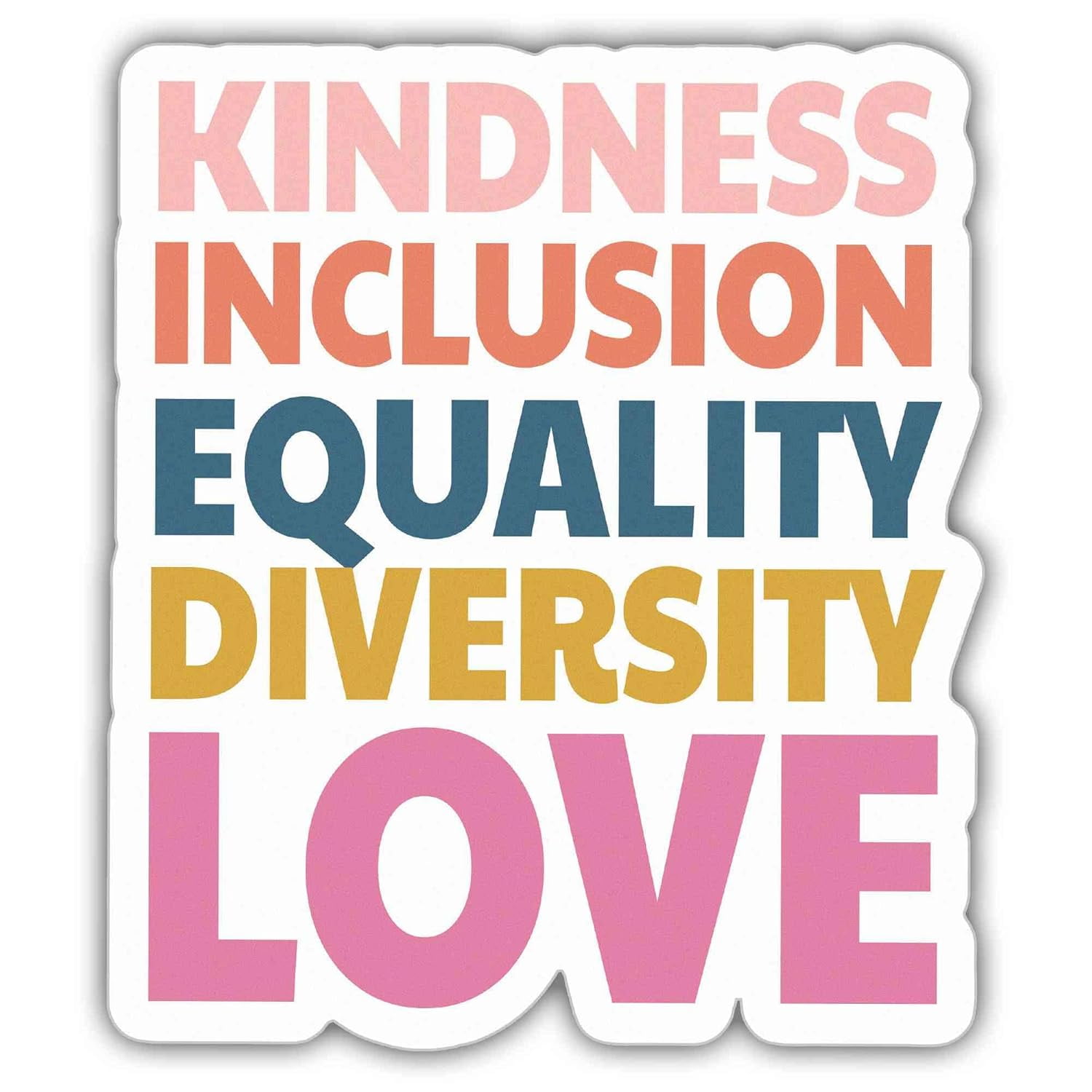 Stickly Equality Stickers Human Rights Decals Kindness Inclusion ...