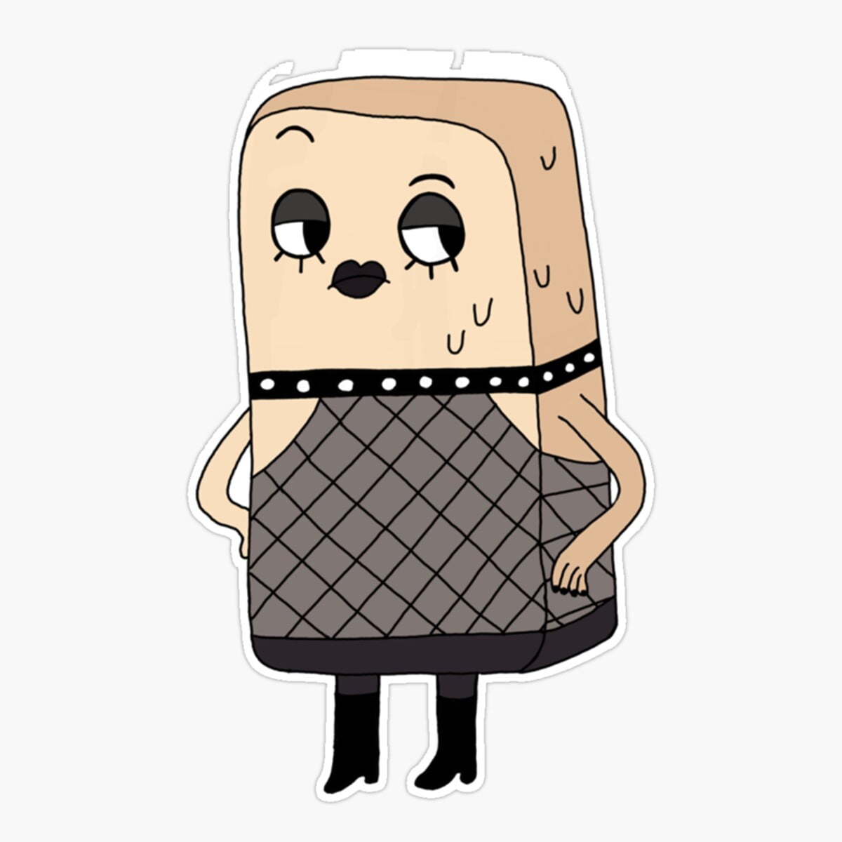 Stickly Er Goth Side-Eye Sticker, Phone Decal Water Bottle Stickers Car ...