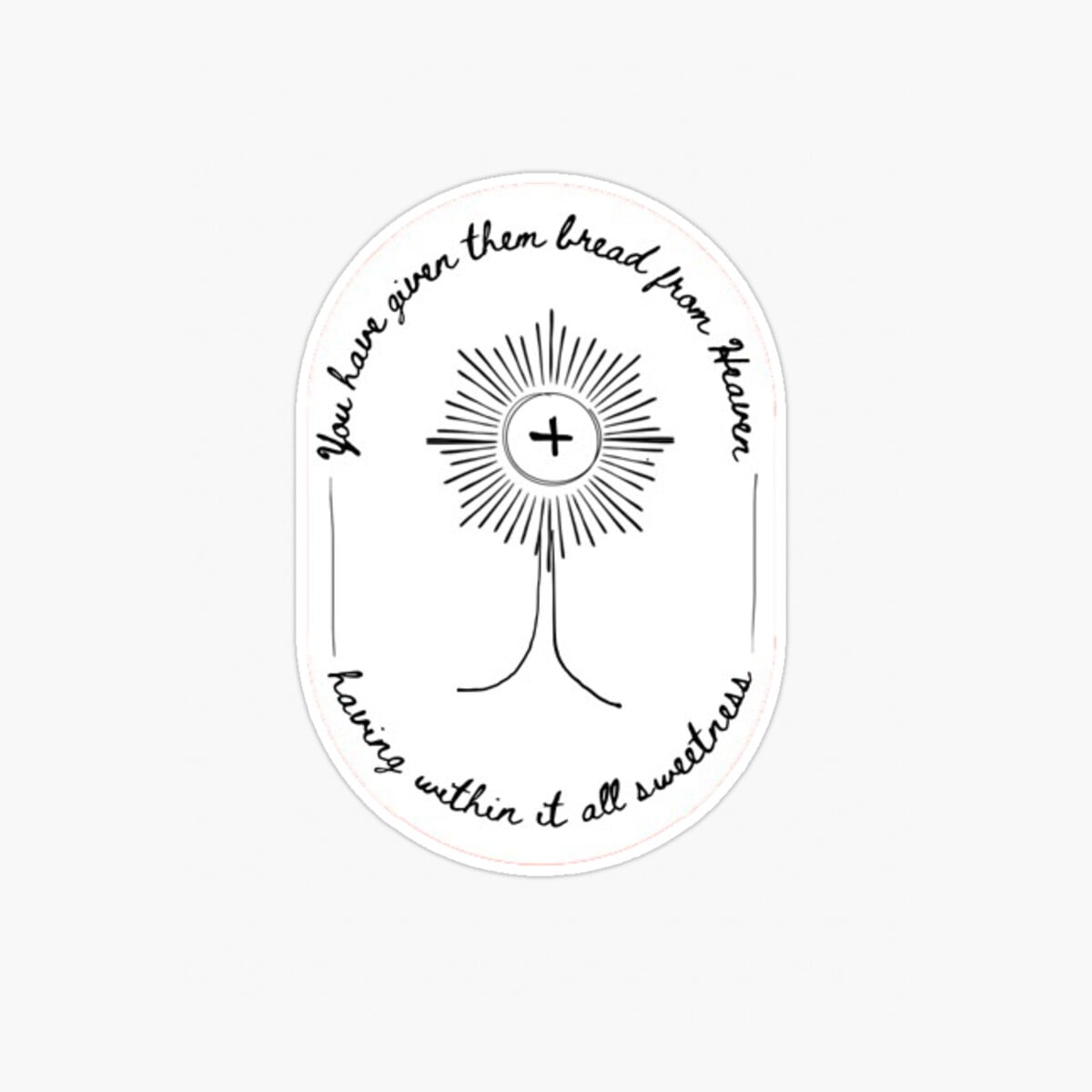 Stickly Eucharistic Adoration Sticker, Phone Decal Water Bottle ...