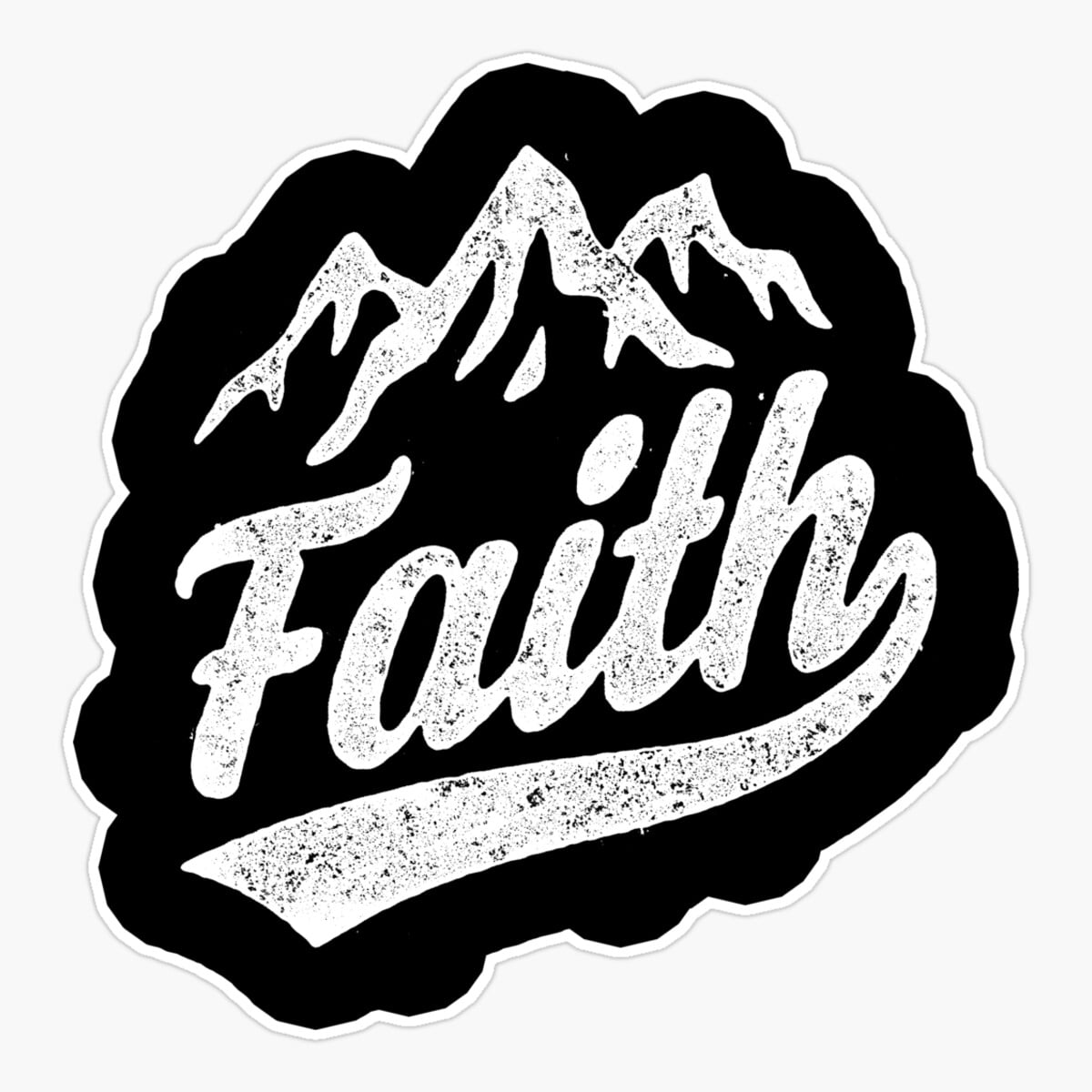 Stickly Faith Can Move Mountains Sticker, Phone Decal Water Bottle ...