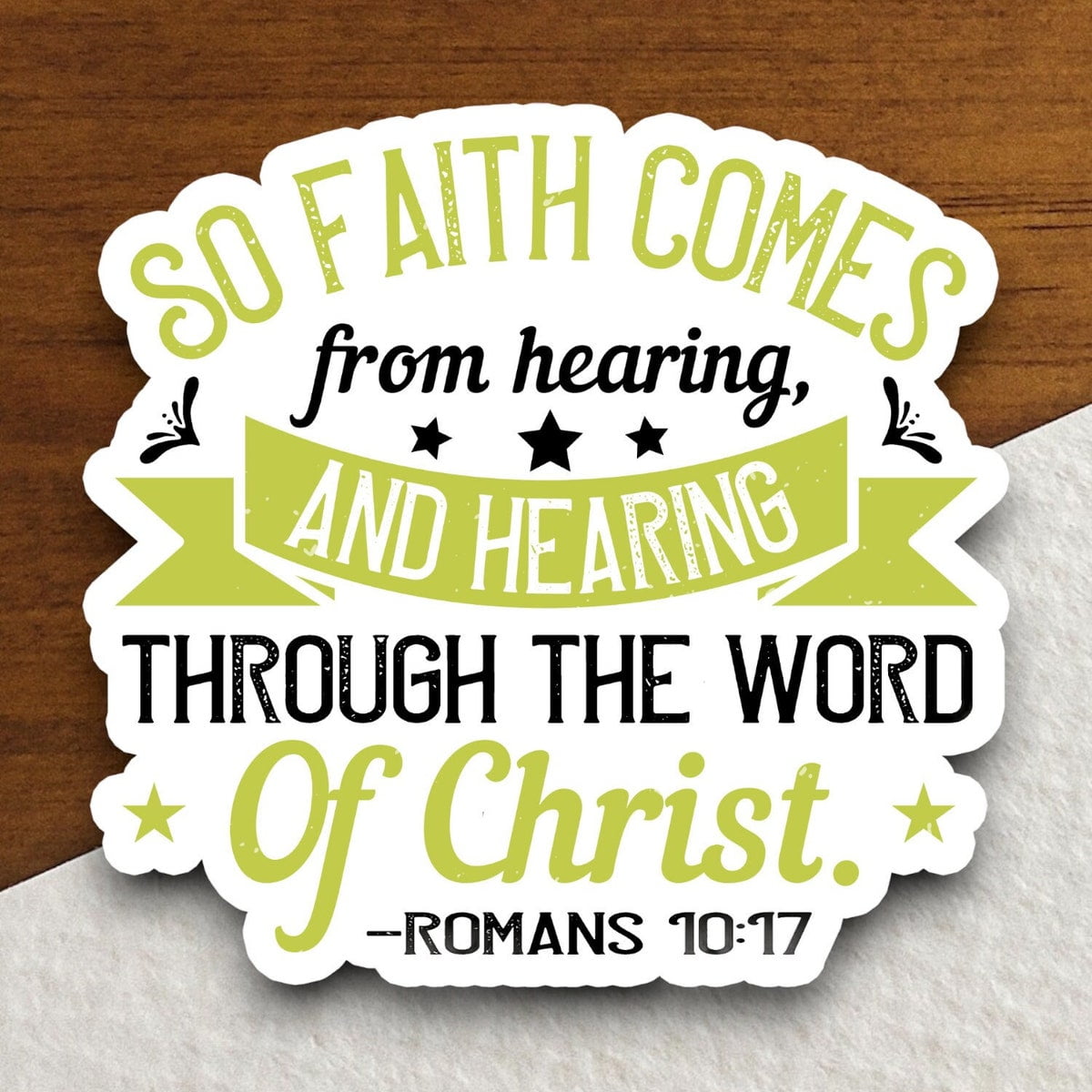Stickly So Faith Comes From Hearing Sticker, Religious Sticker, Faith ...