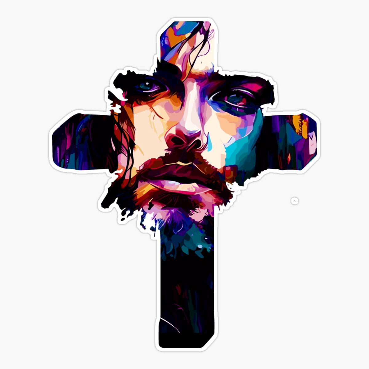 Stickly Faith Cross Sticker, Phone Decal Water Bottle Stickers Car ...