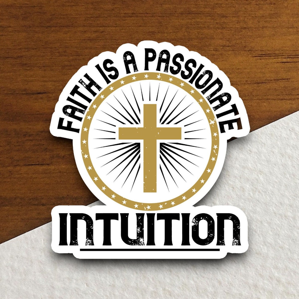 Stickly Faith Is A Passionate Intuition Sticker, Religious Sticker ...