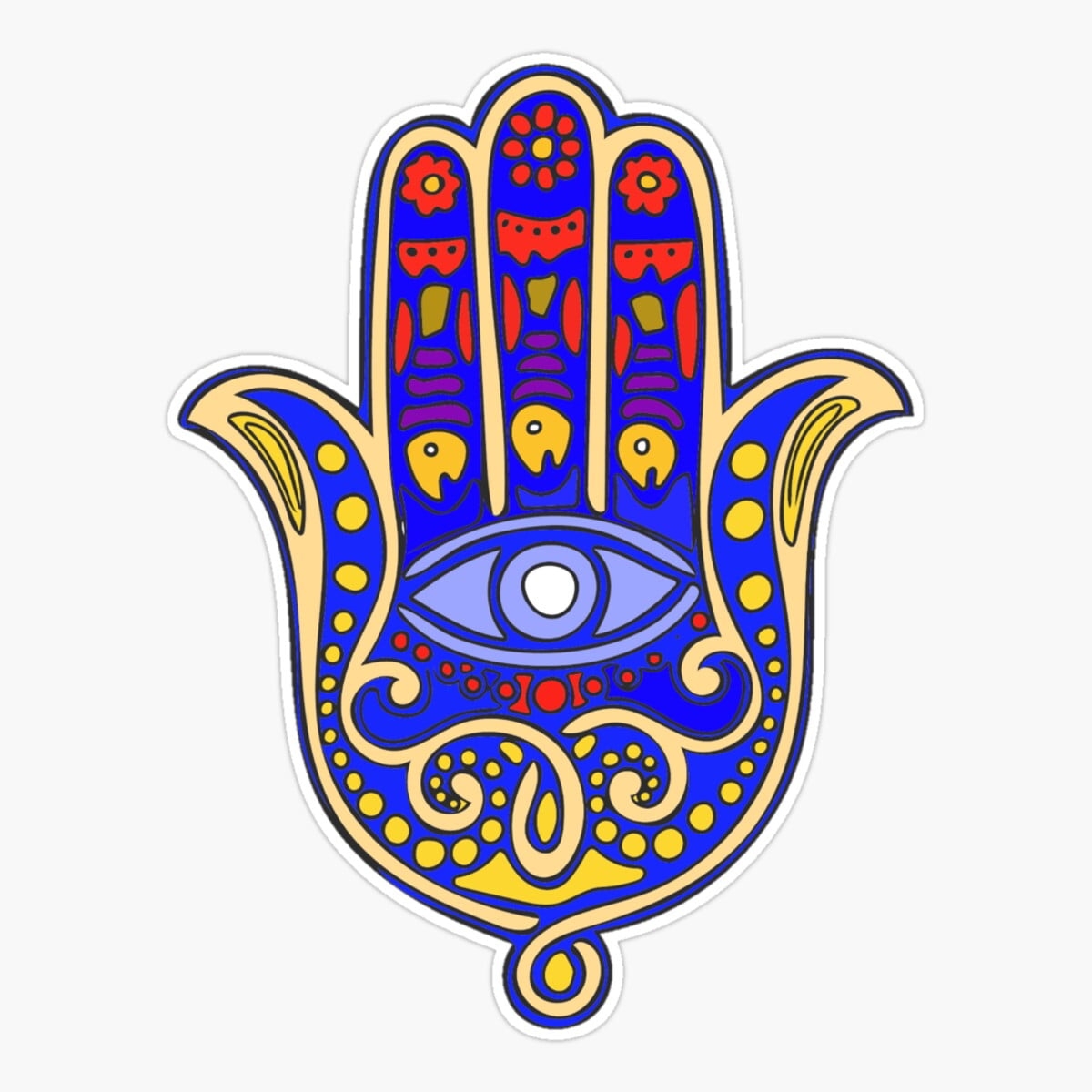 Stickly Fatima'S Hand Sticker, Phone Decal Water Bottle Stickers Car ...