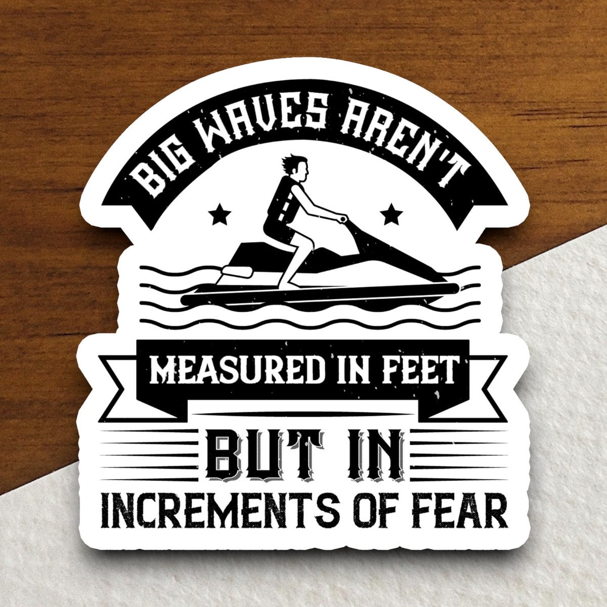 Stickly Fear-Inspiring Big Waves Sticker, Vacation Sticker, Travel ...