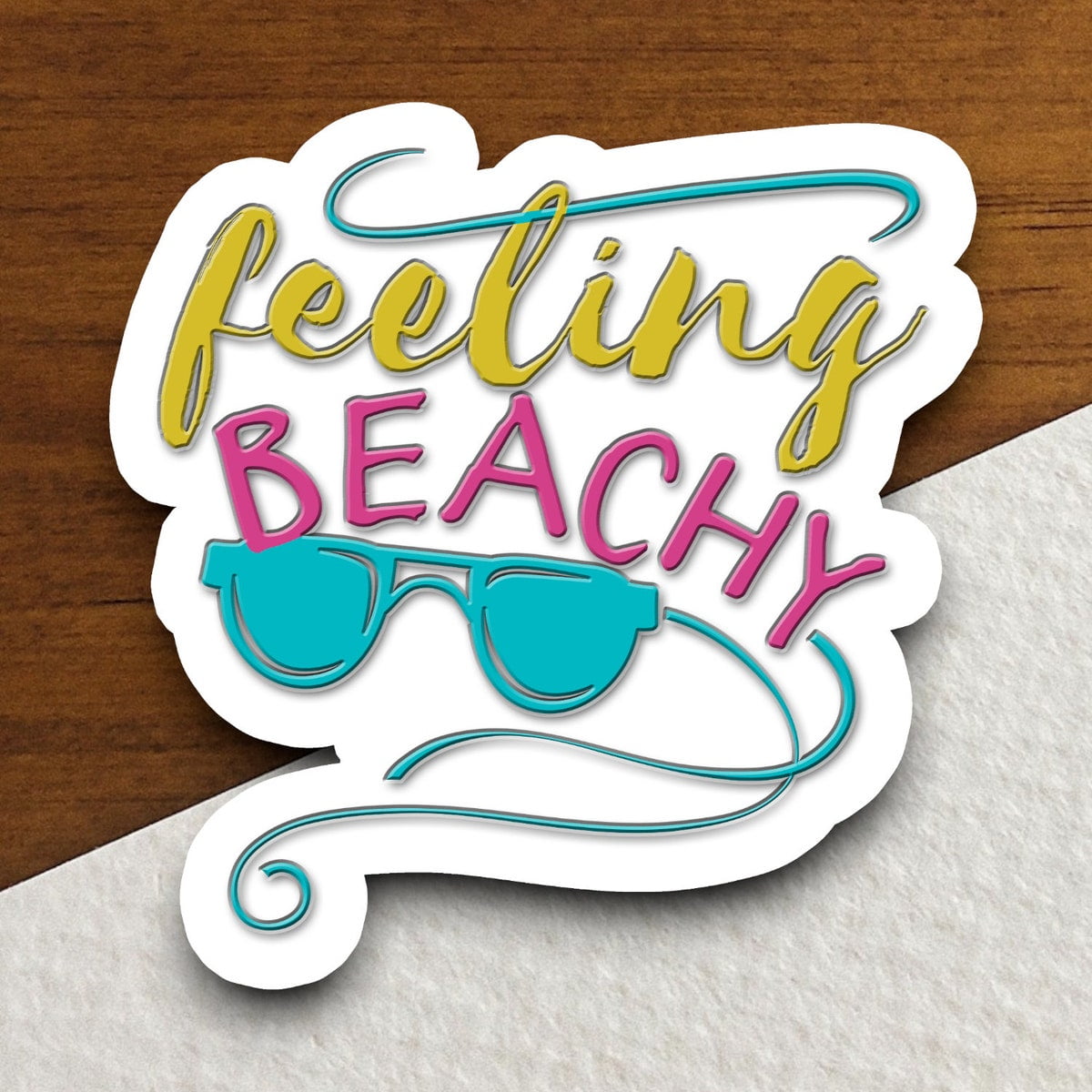 Stickly Feeling Beachy Sticker, Vacation Sticker, Travel Sticker, Room ...