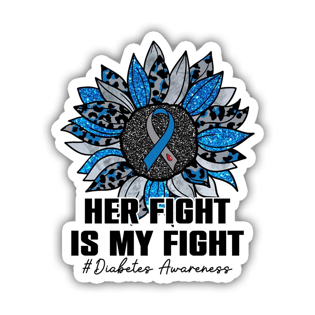 Stickly Her Fight is My Fight Diabetes Awareness Sticker, Diabetes ...