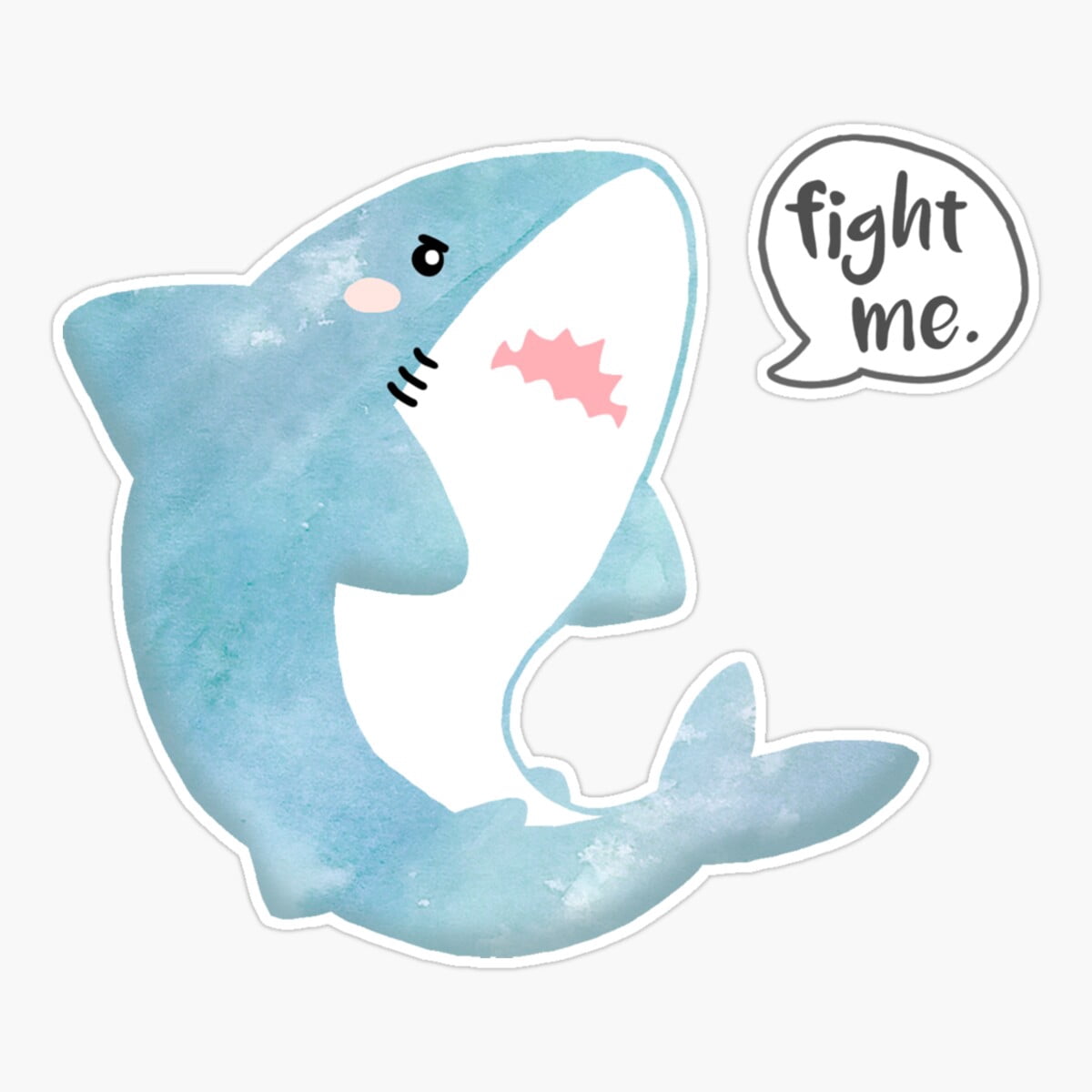 Stickly Fight Me. Sticker, Phone Decal Water Bottle Stickers Car Decals ...
