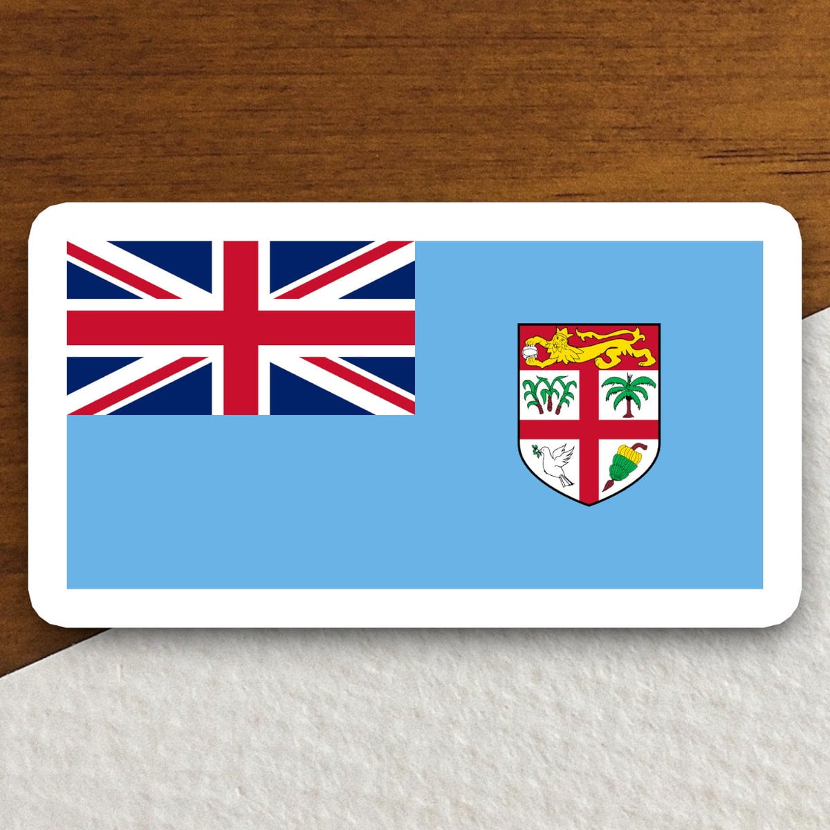 Stickly Fiji Country Flag Sticker, International Country Sticker ...