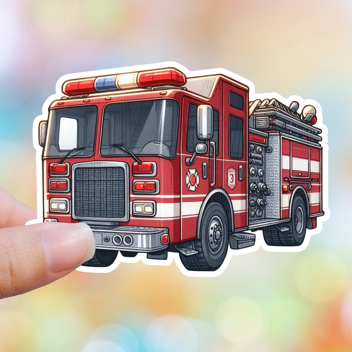 Stickly Fire Truck Sticker Fireman Sticker First Responder Sticker Fire ...