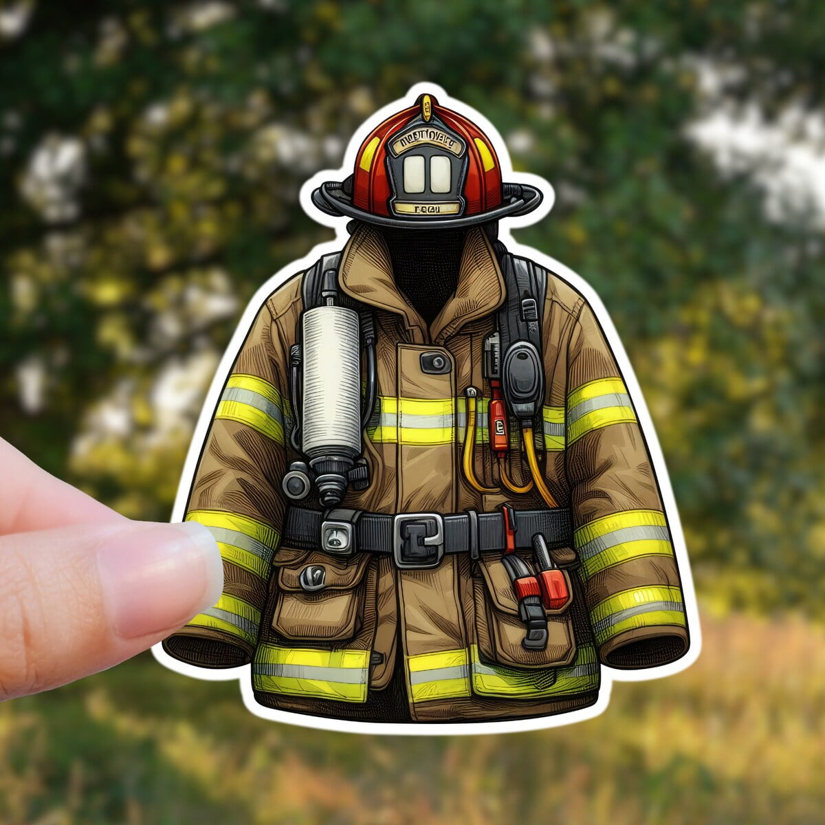 Stickly Fireman Sticker Fire Truck Sticker First Responder Sticker Fire ...