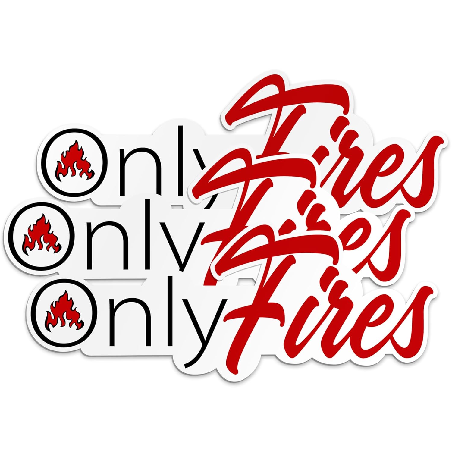 Stickly Only Fires Firefighter Helmet Sticker Fireman Dad Hard Hat ...