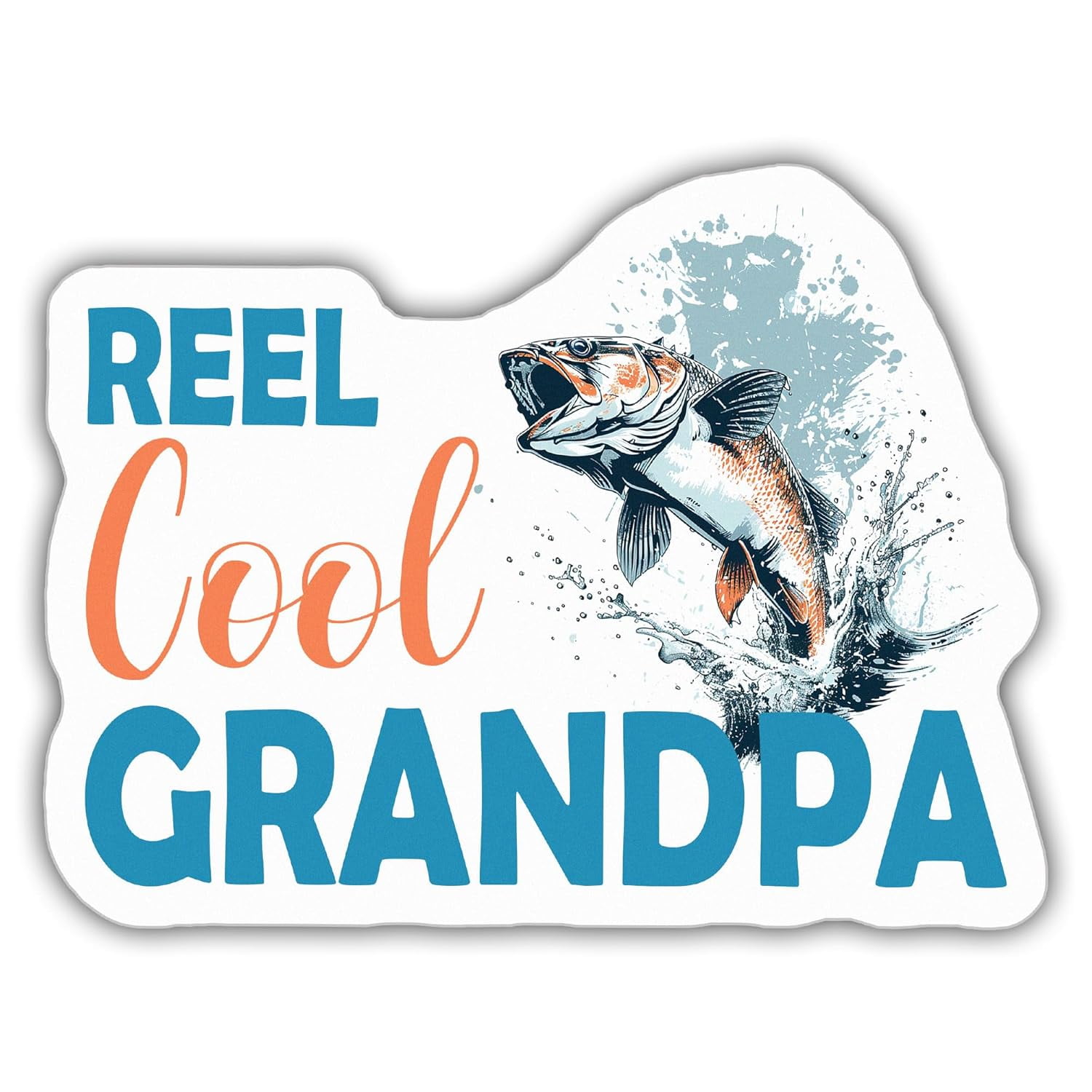 Stickly Fishing Stickers Fishing Decal Reel Cool Grandpa Vinyl Funny ...