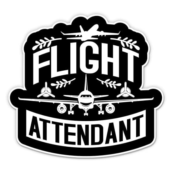 Stickly Flight Attendant Sticker Laptop Sticker Vinyl for Car, Phone ...