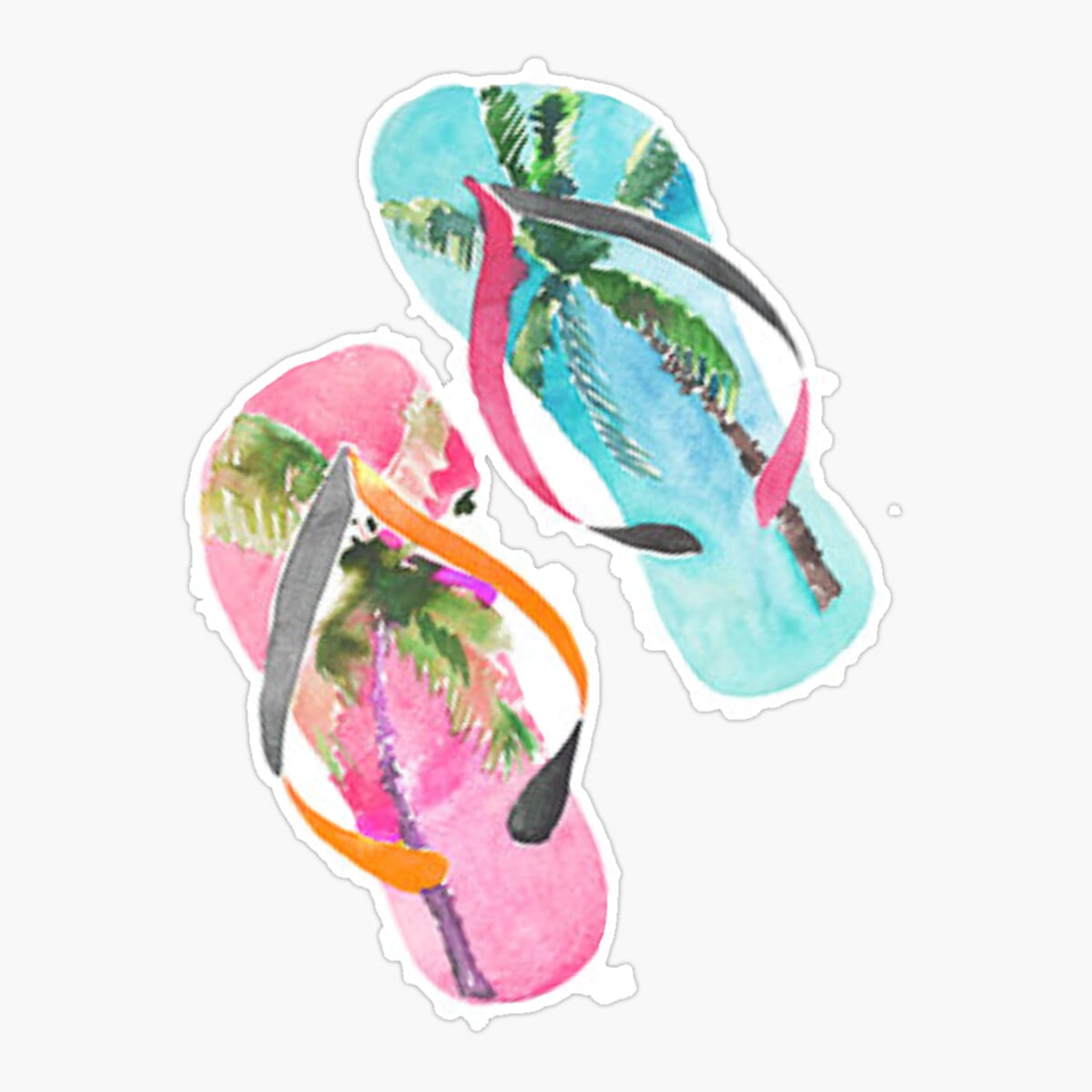 Stickly Flip Flips Sticker, Phone Decal Water Bottle Stickers Car ...