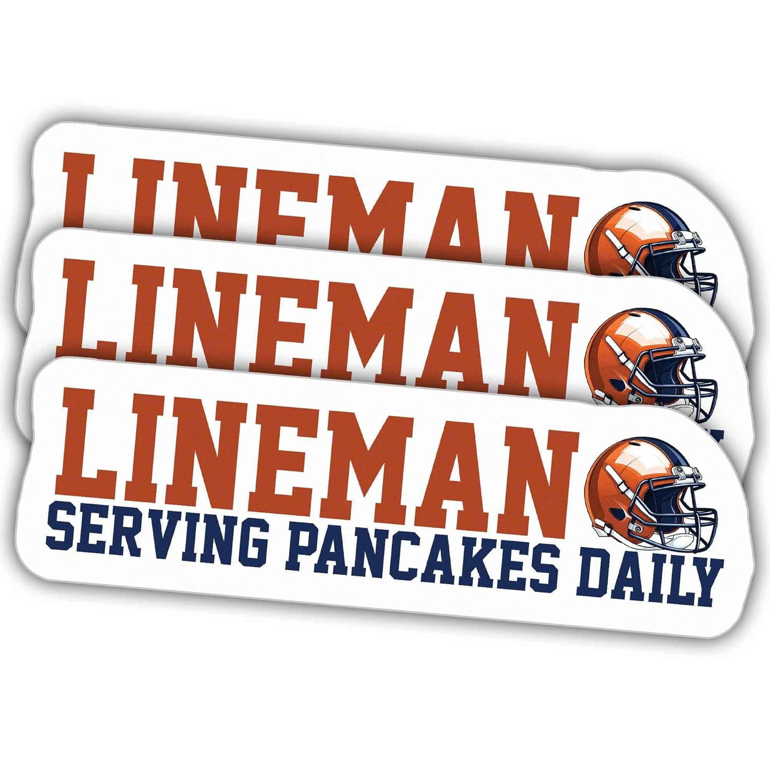 Stickly Football Stickers Football Decals Lineman Serving Pancakes ...