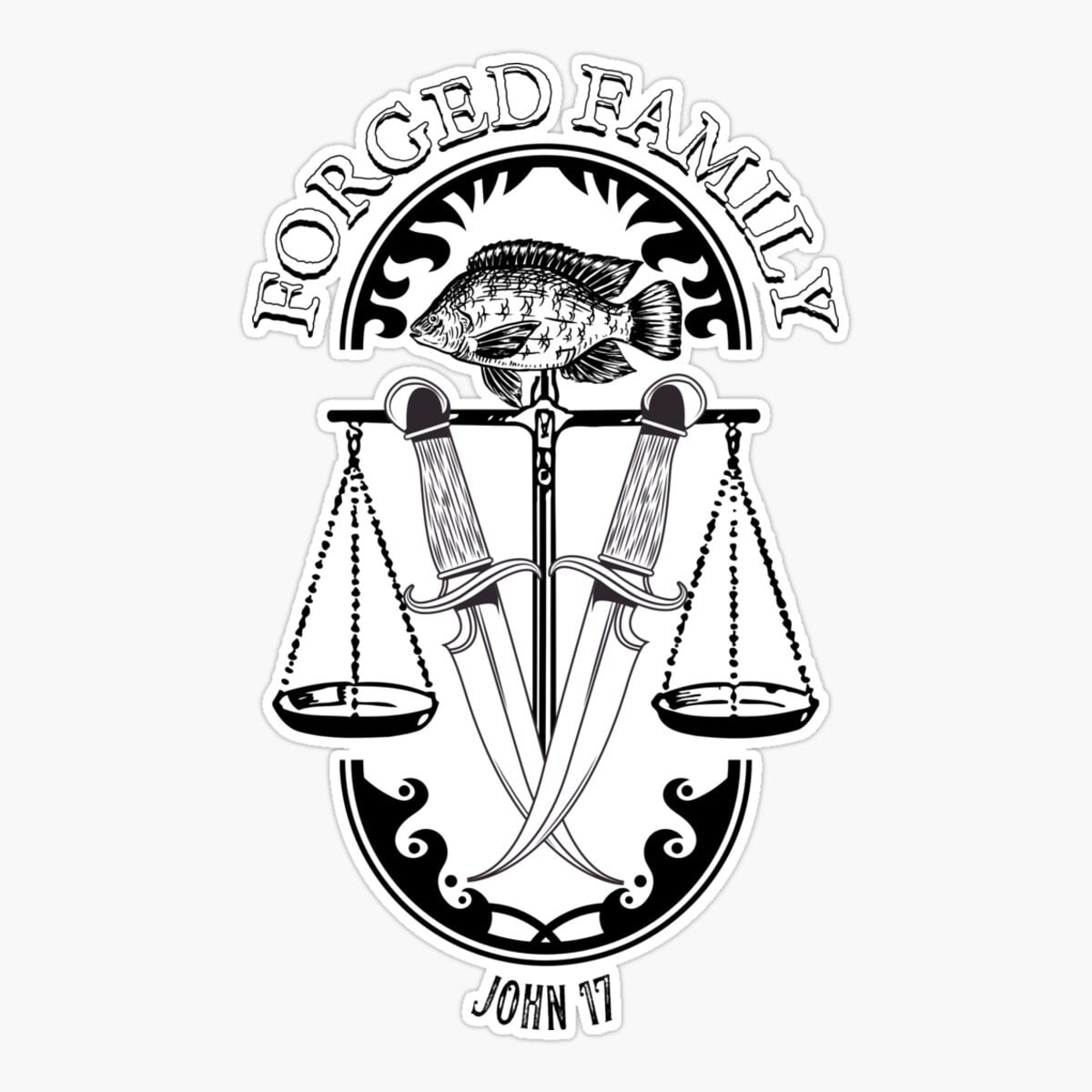 Stickly Forged Family Sticker, Phone Decal Water Bottle Stickers Car ...