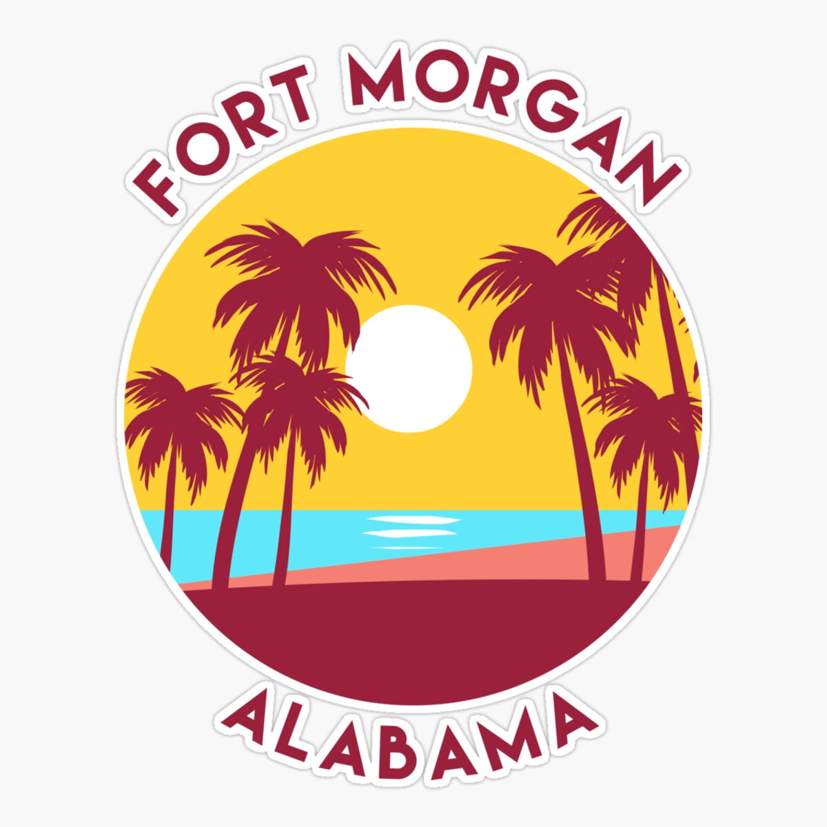 Stickly Fort Morgan Alabama Sticker, Phone Decal Water Bottle Stickers ...