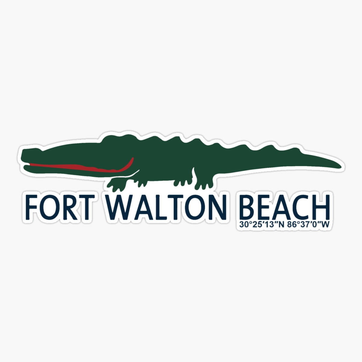 Stickly Fort Walton Beach - Florida. Sticker, Phone Decal Water Bottle ...