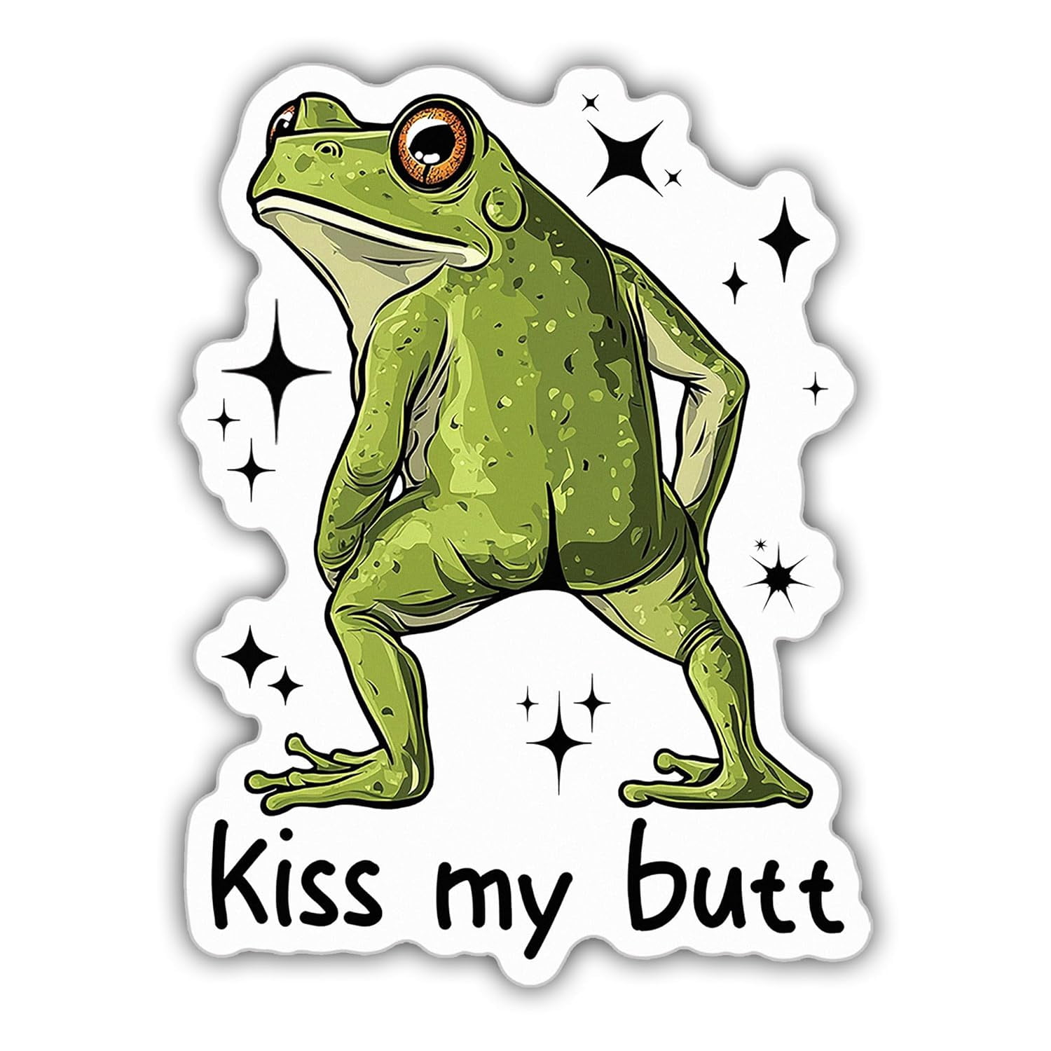 Stickly Frog Sticker Frog Lover Decal Cute Animal Kiss My Vinyl ...