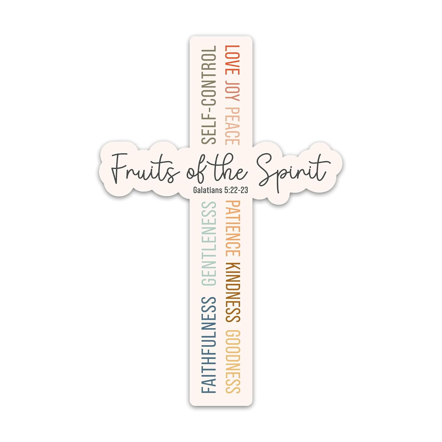 Stickly Fruit oThe Spirit Bible Verse Galatians 5:22-23 Sticker ...
