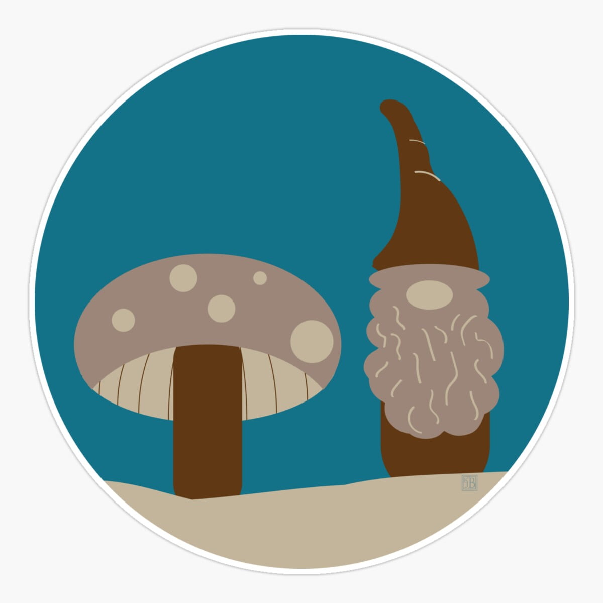 Stickly Fun Guy Gnome Sticker, Phone Decal Water Bottle Stickers Car ...