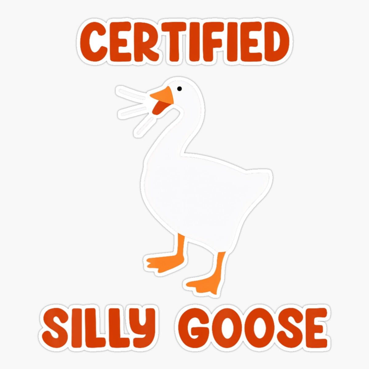 Stickly Funny Certified Silly Farmers Goose Lovers Sticker, Phone Decal ...