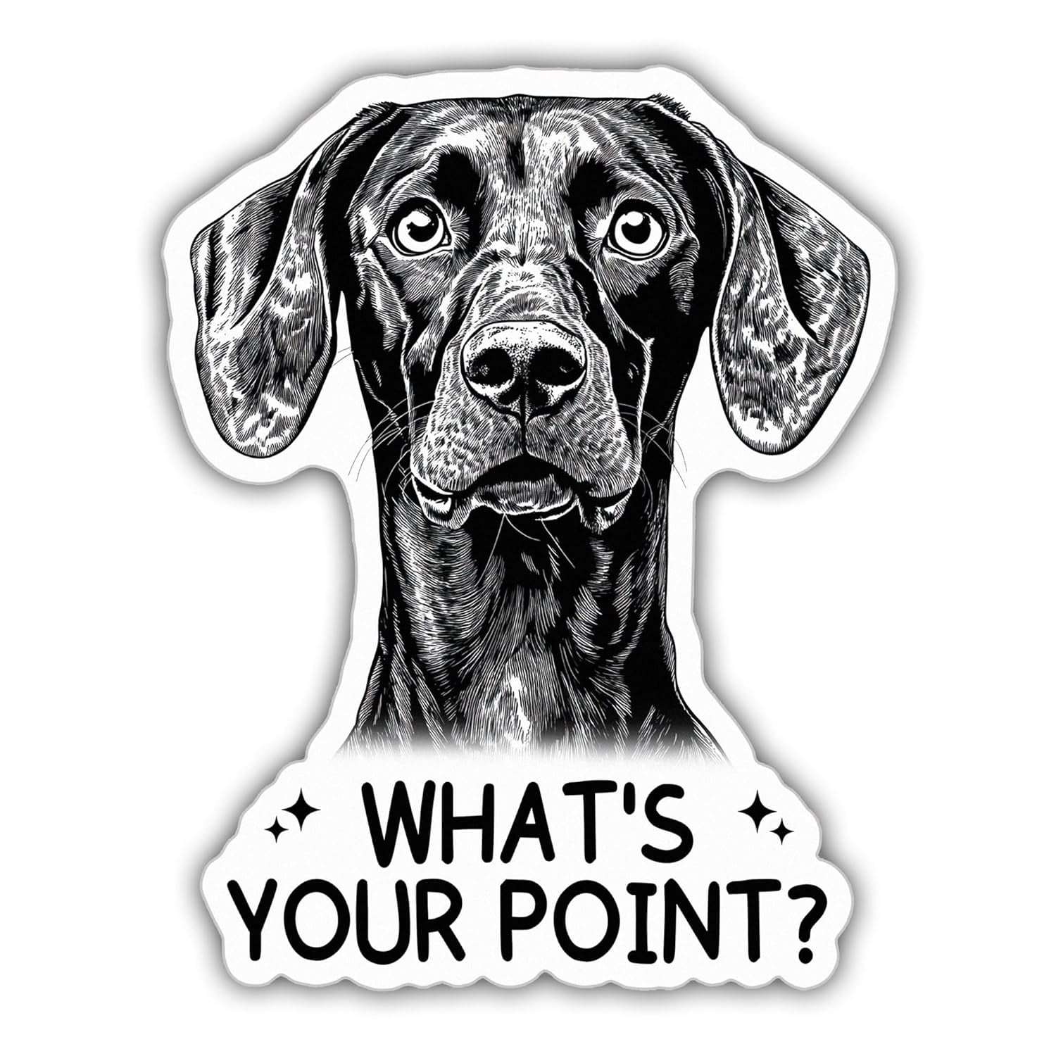Stickly German Shorthaired Pointer Sticker Cool GSP Lover Decal What's ...
