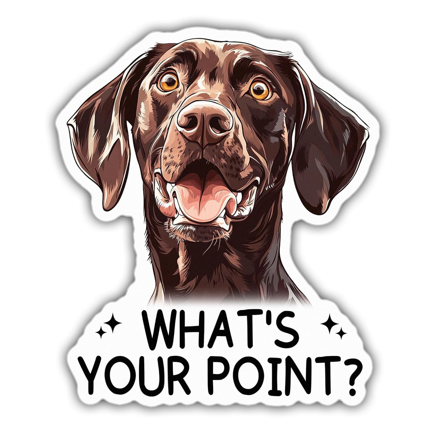Stickly German Shorthaired Pointer Sticker Liver GSP Lover Decal What's ...