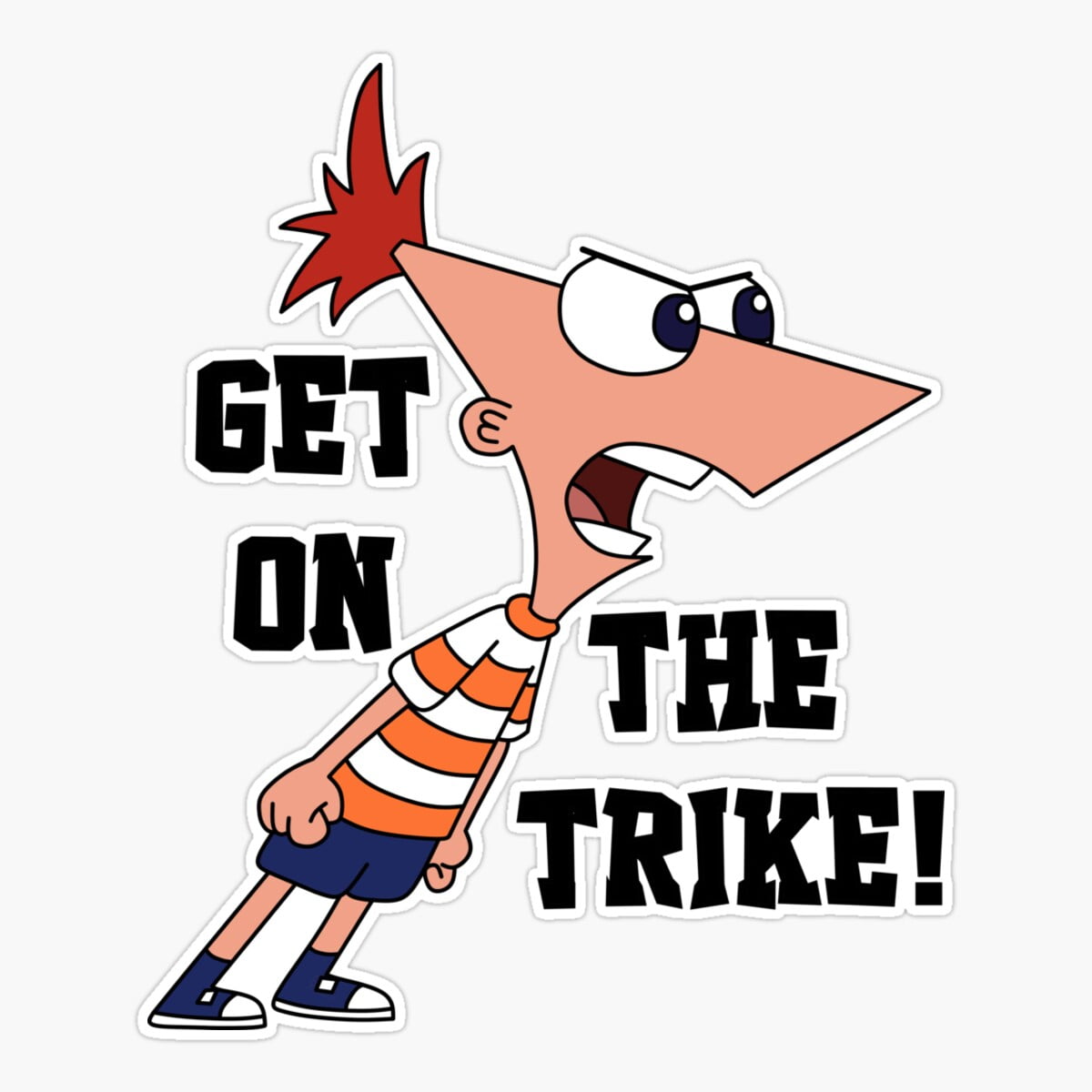 Stickly Get On The Trike! Sticker, Phone Decal Water Bottle Stickers ...