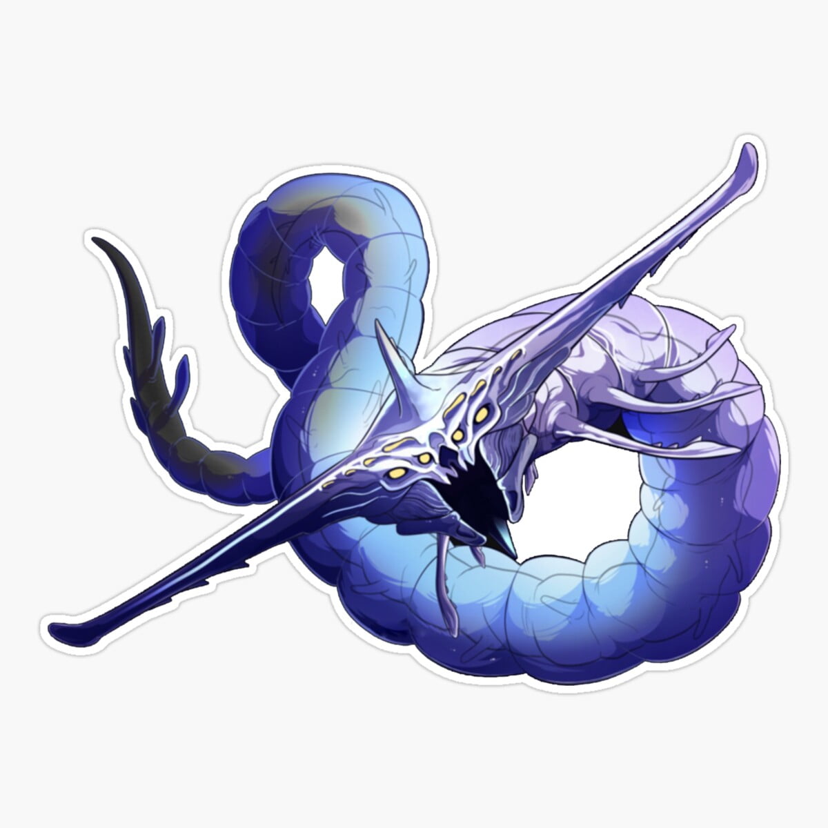 Stickly Ghost Leviathan Sticker, Phone Decal Water Bottle Stickers Car ...