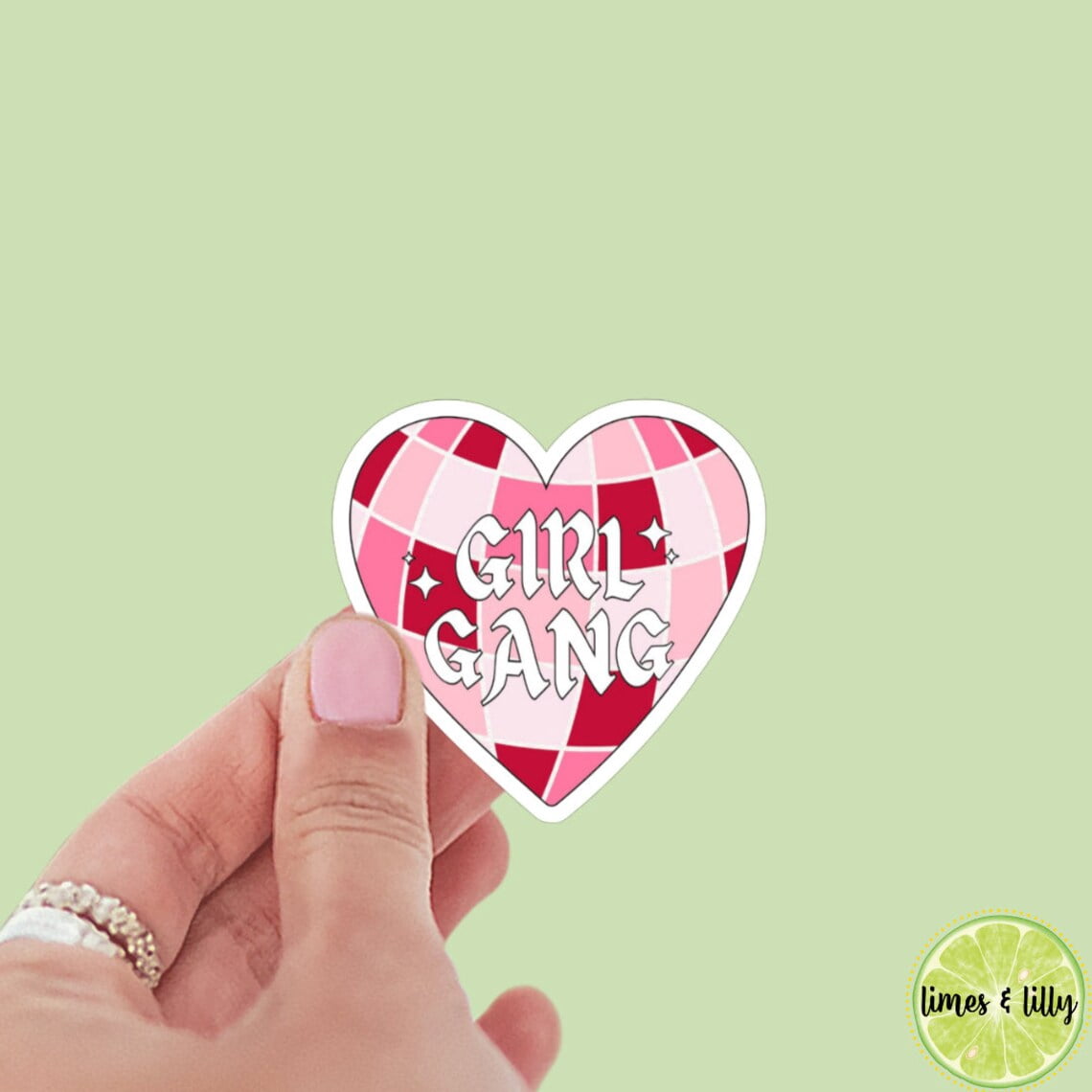 Stickly Girl Gang Disco Ball Heart Er | Bookish Ers | Kindle | Laptop ...