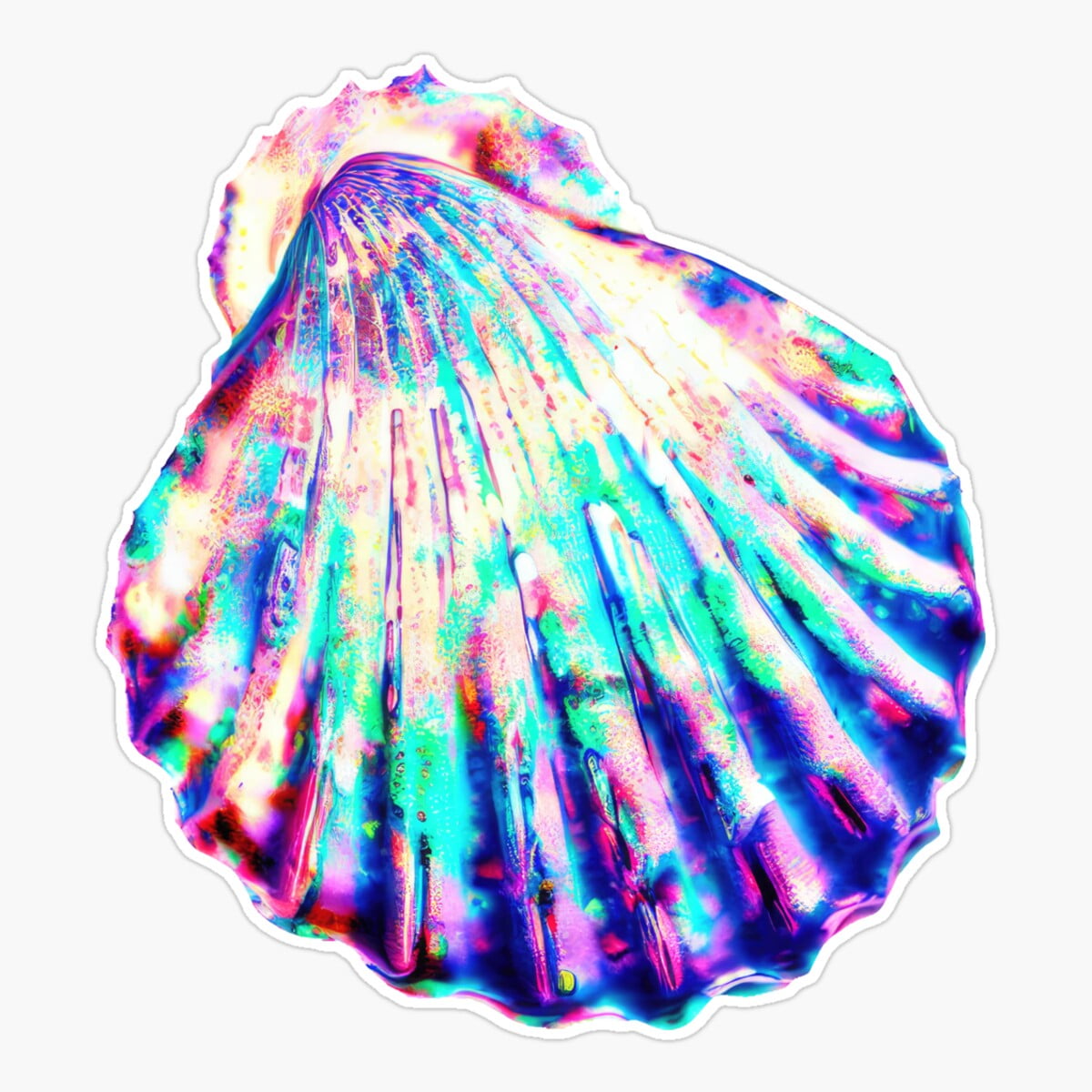 Stickly Glowing Seashell - Calming Beauty Osea Life Sticker, Phone ...