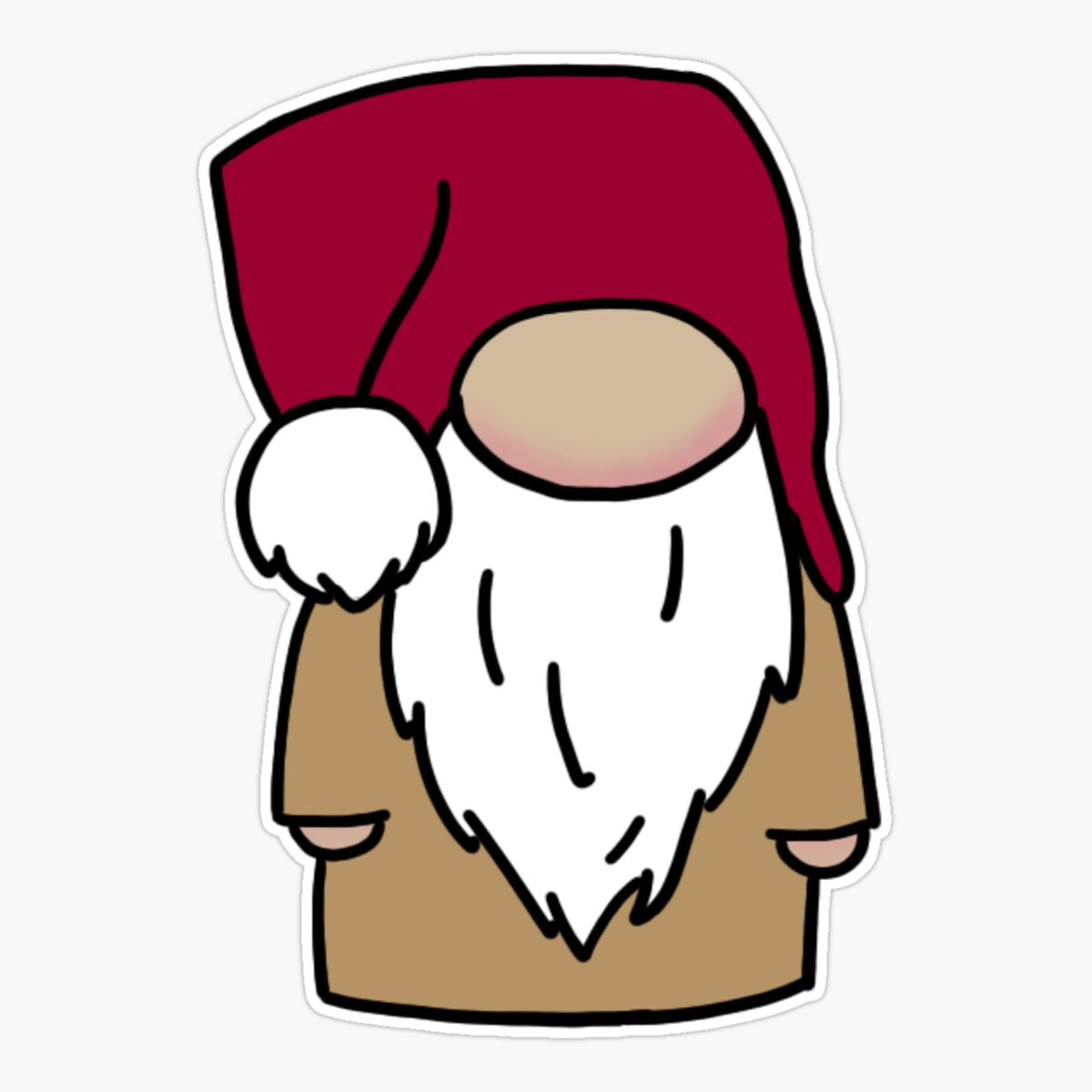Stickly Gnome Dude Sticker, Phone Decal Water Bottle Stickers Car ...