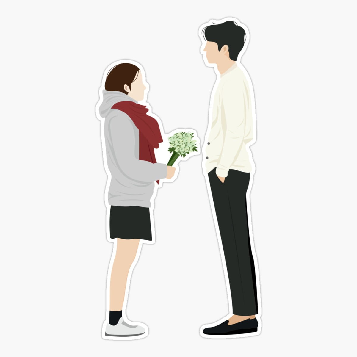 Stickly Goblin Kdrama Ocean Scene Illustration Sticker, Phone Decal ...