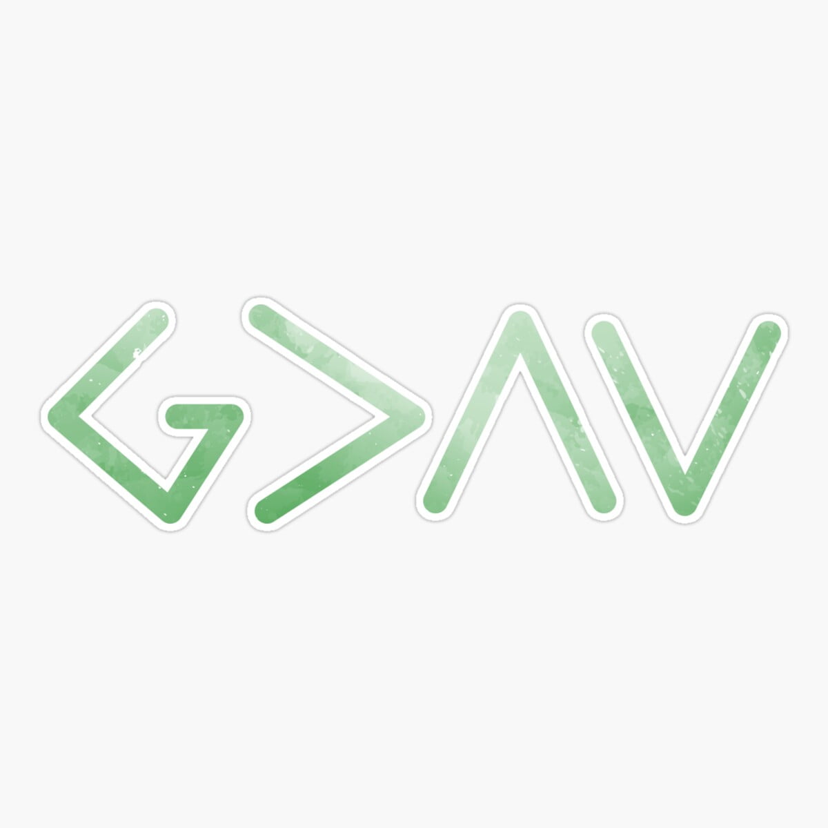 Stickly God Is Greater Than The Highs And Lows, Green Sticker, Phone ...