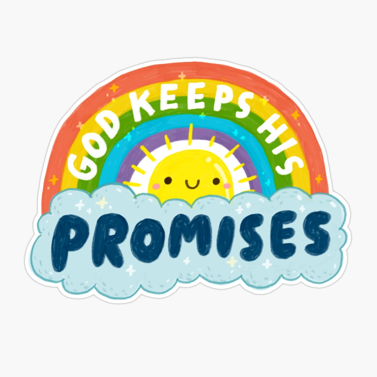Stickly God Keeps His Promises Sticker, Phone Decal Water Bottle ...