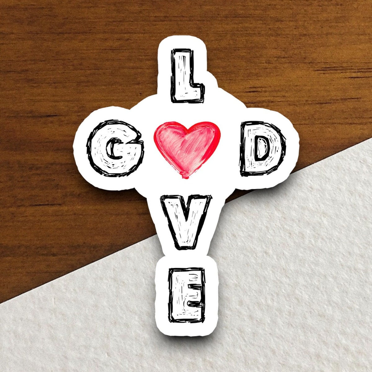 Stickly God Is Love Sticker, Religious Sticker, Faith Sticker, Worship ...