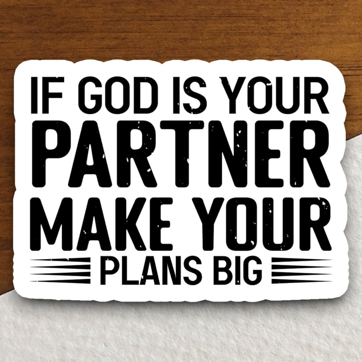 Stickly If God Is Your Partner Make Your Plans Big Sticker, Religious ...