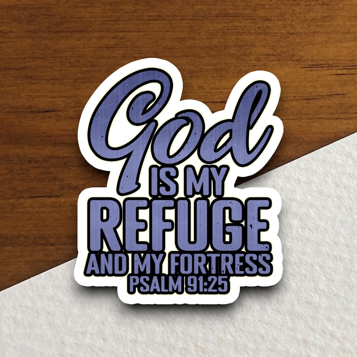 Stickly God Is My Refuge And My Fortress Sticker, Religious Sticker, Faith Sticker, Worship ...