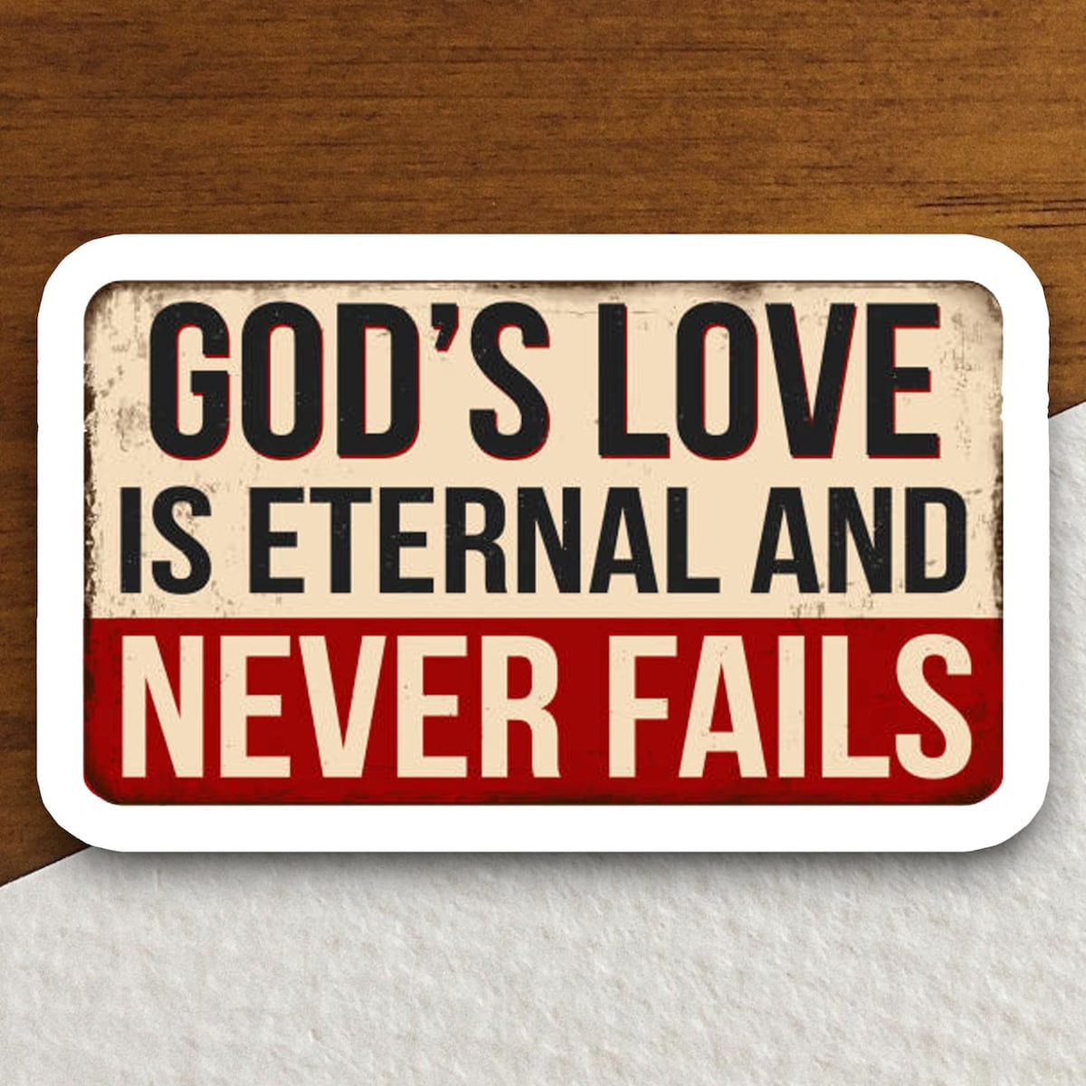 Stickly God'S Love Is Eternal And Never Fails Sticker, Religious ...