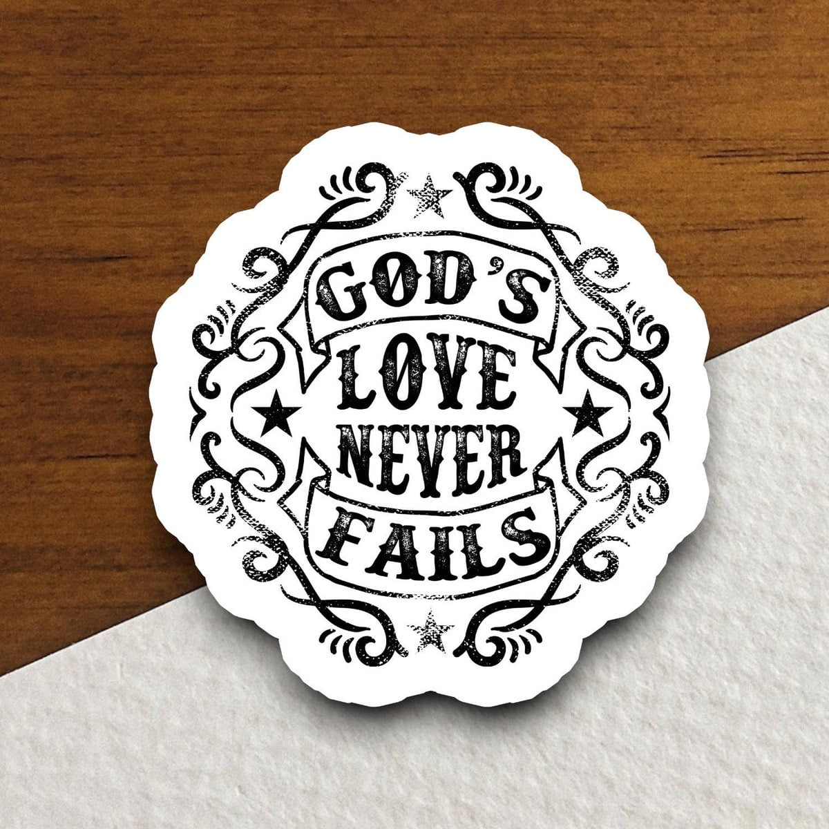 Stickly God'S Love Never Fails Sticker, Religious Sticker, Faith ...
