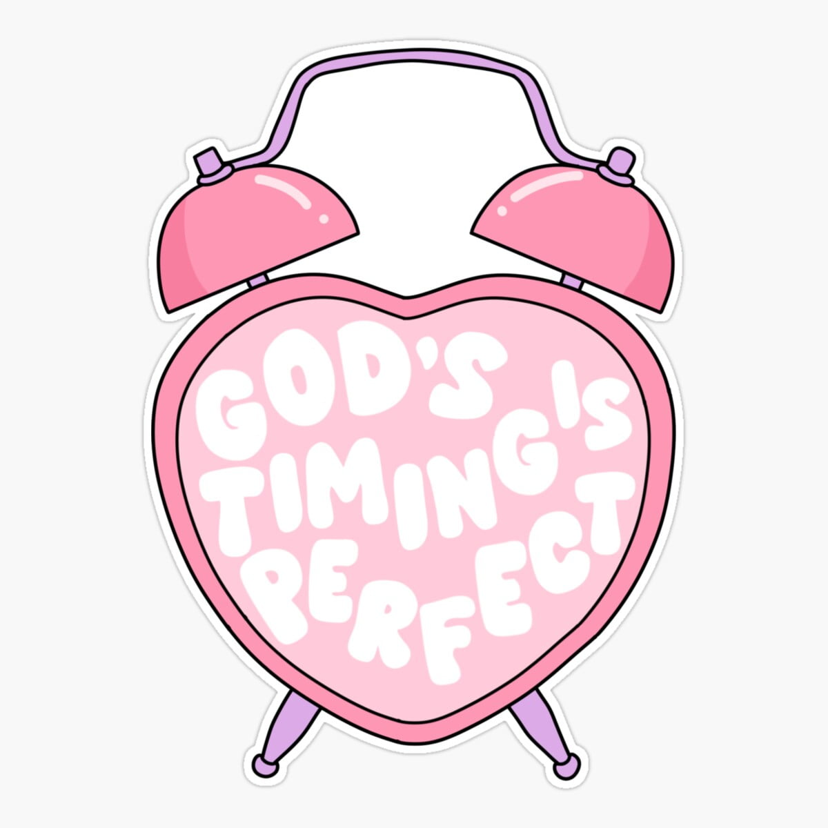 Stickly God'S Timing Is Perfect Sticker, Phone Decal Water Bottle ...