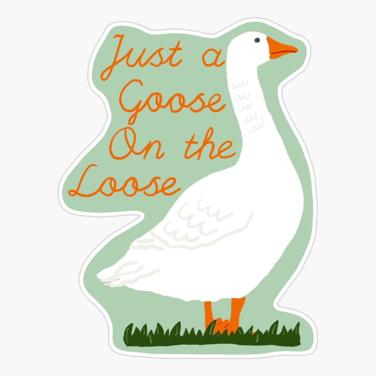 Stickly Goose Drawing Quote Sticker, Phone Decal Water Bottle Stickers ...