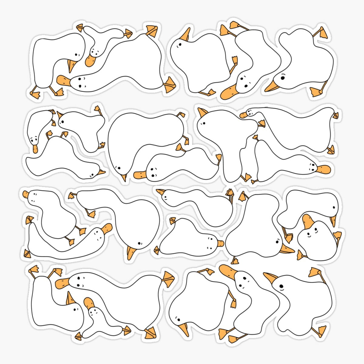 Stickly Goose Pattern Sticker, Phone Decal Water Bottle Stickers Car ...