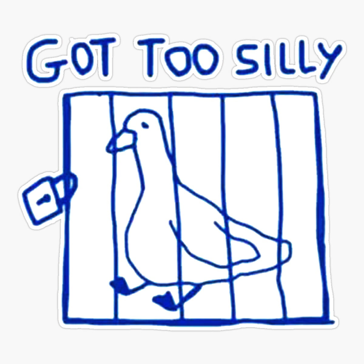 Stickly Got Too Silly Sticker, Phone Decal Water Bottle Stickers Car ...